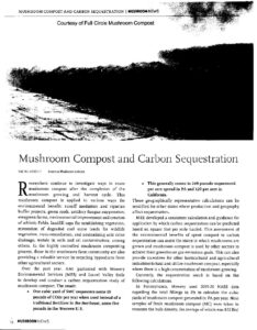 Mushroom Compost and Carbon Sequestration | Full Circle Mushroom Compost
